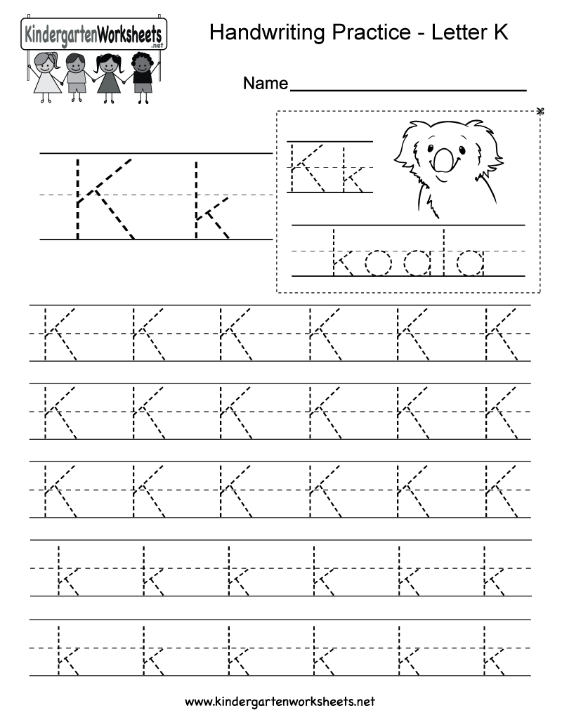Letter K Tracing Worksheets Preschool Dot To Dot Name Tracing Website